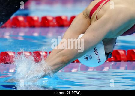 Margaret Mac Neil of Canada competes in the women's 100m butterfly ...