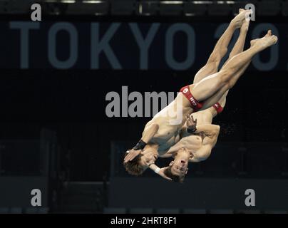 Canada's Nathan Zsombor-Murray during the Men's 10m Platform Semifinal ...