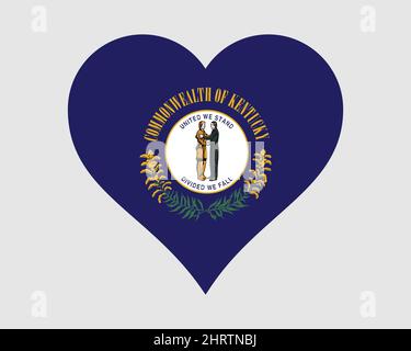 Flag of Kentucky. Banner and patriotic symbol. Official colors. Flat ...