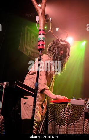 Composer and synthesiser player Michael "Mikey" Chestnutt, with British ...