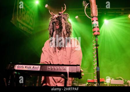 Composer and synthesiser player Michael "Mikey" Chestnutt, with British ...