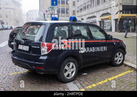 Closeup of carabinieri car parked in front of the court Stock Photo - Alamy
