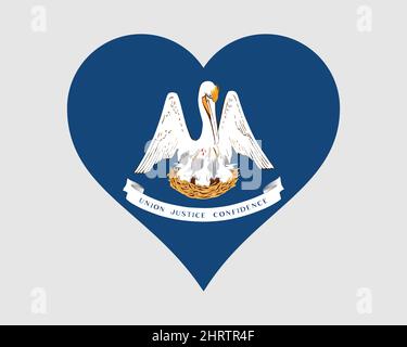 Louisiana state of United States of America, USA. Simplified thick ...