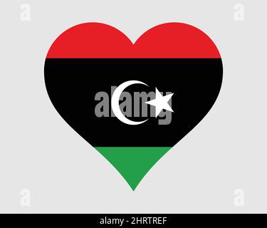Flag of Libya. Libyan national banner and patriotic symbol. Official ...