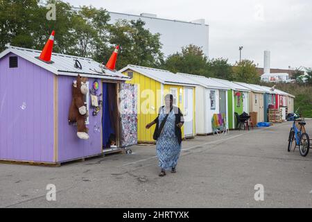 Nadine Green is pictured in the "A Better Tent City," community in ...