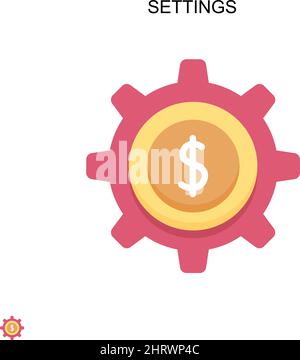 Settings Simple vector icon. Illustration symbol design template for ...