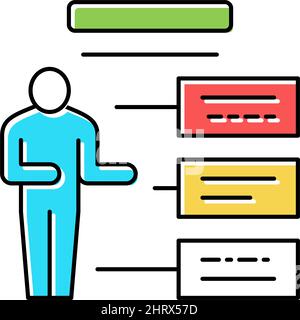 employee different characteristics color icon vector illustration Stock ...