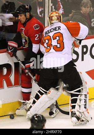 Philadelphia Flyers' Brian Boucher during an NHL hockey game against ...