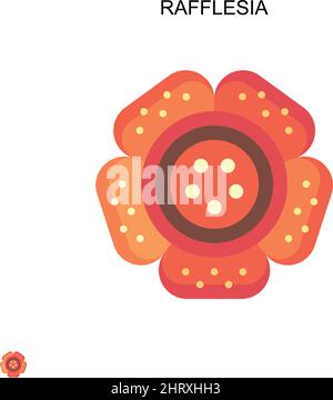 Rafflesia Simple vector icon. Illustration symbol design template for ...