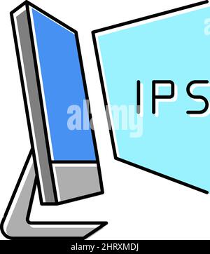ips computer display color icon vector illustration Stock Vector Image ...