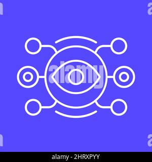 Machine vision and visual recognition line icon Stock Vector Image & Art - Alamy