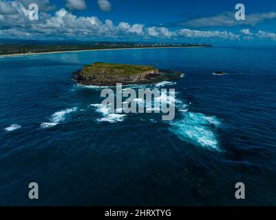 Cook Island off Fingal Head and Tweed Heads Stock Photo - Alamy