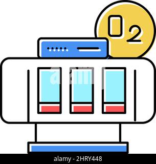 oxygen saturation chamber line icon vector illustration Stock Vector ...