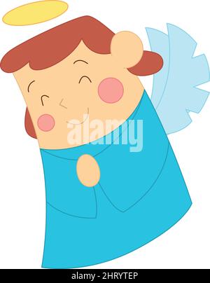 Isolated cute angel cartoon Nativity character Vector Stock Vector ...