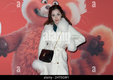 Carlotta Fiasella attends at the red carpet of Disney movie Red at The ...