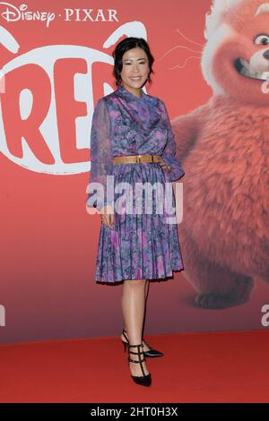 Domee Shi attends at the red carpet of Disney movie Red at The Space ...