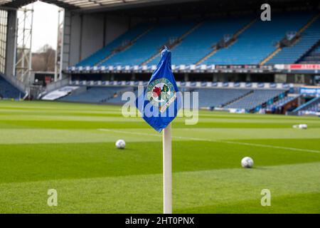 Blackburn Rovers corner flag Stock Photo - Alamy