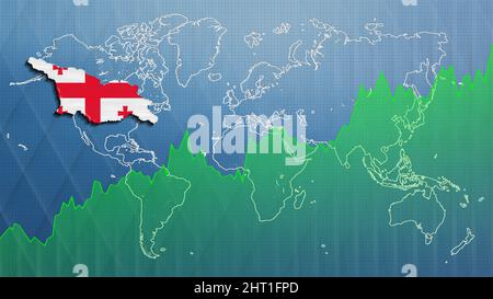Map of Georgia, financial success, economy growth Stock Photo - Alamy