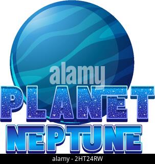 Planet Neptune word logo design illustration Stock Vector Image & Art ...