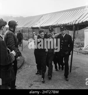 Welsh Nationalists protest the opening of Llyn Celyn reservoir in the ...
