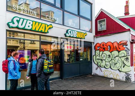 Subway Storefront and Sign in Reykjavik, Iceland Stock Photo - Alamy