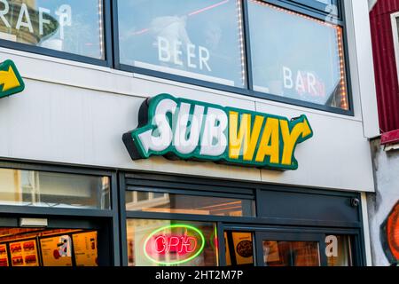 Subway Storefront and Sign in Reykjavik, Iceland Stock Photo - Alamy