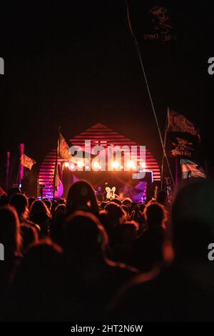 Vertical shot of people having party at night Stock Photo - Alamy