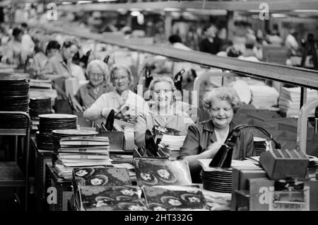 Production line at E.M.I. factory in Hayes Middlesex where the new ...