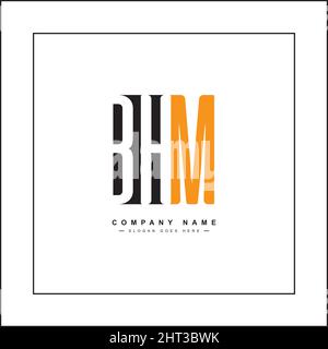 BHM logo. BHM letter. BHM letter logo design. Initials BHM logo linked ...