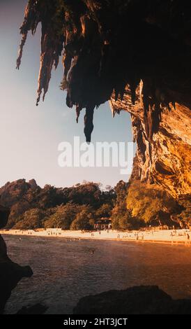 cave on Ton Sai beach Krabi Thailand Stock Photo - Alamy