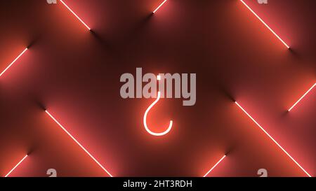Question mark upside down sign led light illustration Stock Photo - Alamy