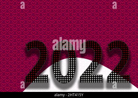 Illustration of an abstract 2022 background with colorful pattern Stock ...