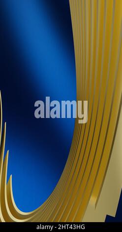 Abstract image with curved elements in golden colors Stock Photo - Alamy