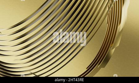 Abstract image with curved elements in golden colors Stock Photo - Alamy