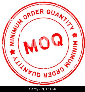 Minimum order quantity grunge rubber stamp on white background, vector ...