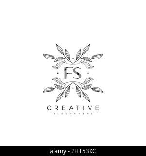 FS Initial Letter Flower Logo Template Vector premium vector Stock ...