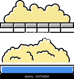 coagulation cheese production color icon vector illustration Stock ...