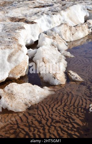 Vertical photo of salt rock formation on a sea shore Stock Photo - Alamy