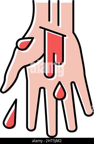 vector illustration of a Arterial and venous bleeding Stock Vector ...