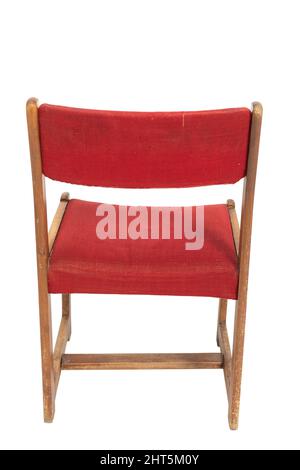 Polish red original chair from the 70's and 80's. Front view Stock ...