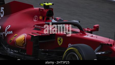 Ferrari formula 1 truck on the road at Circuit de Spa-Francorchamps ...