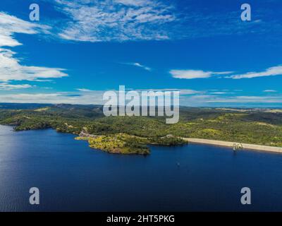 Beautiful shot of Pindari Dam Water Power Plant, Australia Stock Photo ...