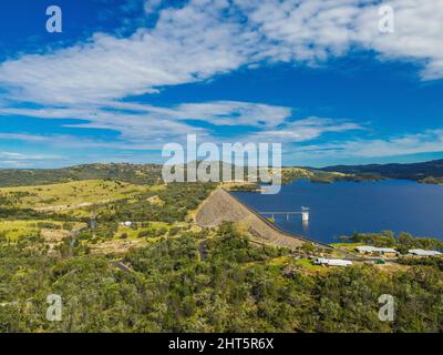 Beautiful shot of the Pindari Dam Water Power Plant in Australia Stock ...