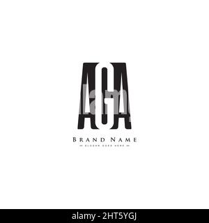 AGA logo. AGA letter. AGA letter logo design. Initials AGA logo linked ...