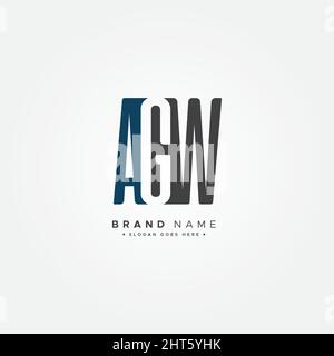AGW logo. AGW letter. AGW letter logo design. Initials AGW logo linked ...