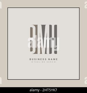 BMH logo. BMH letter. BMH letter logo design. Initials BMH logo linked ...