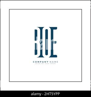 BOE logo. BOE letter. BOE letter logo design. Initials BOE logo linked ...