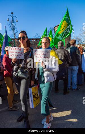 Milan, Lombardy, Italy - February 26 2022: Protest Manifestation ...