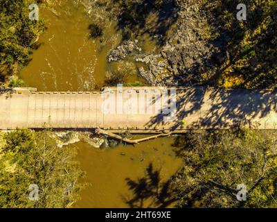 Breathtaking aerial view of the Severn River, Strathbogie, NSW ...