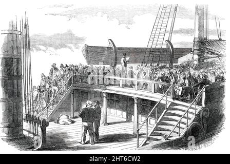 Steerage passengers on an emigrant ship Stock Photo - Alamy